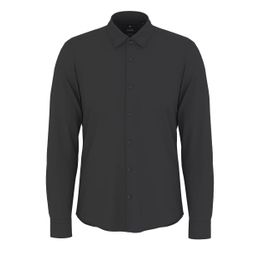 JOOP! Langarmhemd JOOP "Pit", Herren, Gr. 46, N-Gr, schwarz, Web, Obermaterial: 97% Baumwolle, 3% Elasthan, unifarben, slim fit normal, 2-Knopf-Manschette, Hemden Langarmhemd