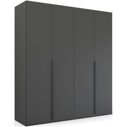Dreht&uuml;renschrank Rauch "Kleiderschrank Schrank Garderobe W&auml;scheschrank PURISMA", grau (graphit), B:201cm H:223cm T:60cm, Holzwerkstoff, Schr&auml;nke, Dreht&uuml;renschrank, schlichte Eleganz, mit umfangreicher Innenausstattung MADE IN GERMANY