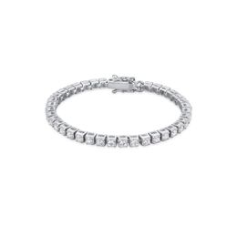 Armreif Kuzzoi "Armband Tennisarmband Zirkonia Wei&szlig; 925 Sterling Silber" Gr. 230, silber, Armb&auml;nder, Herren, 230, Silber 925 (Sterlingsilber), Armreif