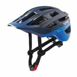 Fahrradhelm Cratoni "MTB-Fahrradhelm AllRace" Gr. L, schwarz (schwarz, blau), Helme, L, 100% Erzeugnis unbest Zusammensetzg EuZ., Fahrradhelm