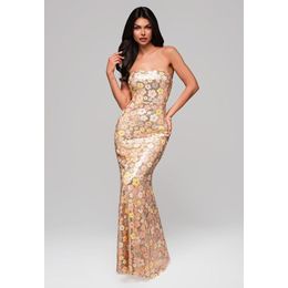 Ombre Evening Dress female Gold size M