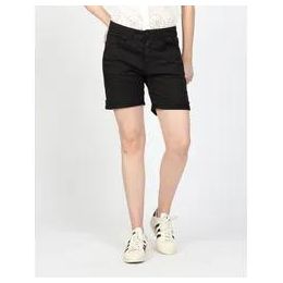 Boyfriend-Hose Gang "Gang Jeans Short 94NICA SHORTS", Damen, Gr. 30, schwarz, Stoff, 97% Baumwolle, 3% Elasthan, Hosen