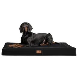 tierlando &reg; OSCAR VISCO Orthop&auml;dische Hundematratze Kunstleder Velours Hundebett schwarz 1,2 m, 11 cm, 90 cm