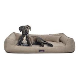 tierlando BRUCE VELOURS - Orthop&auml;disches Hundebett Soft beige 1,1 m, 25 cm, 90 cm