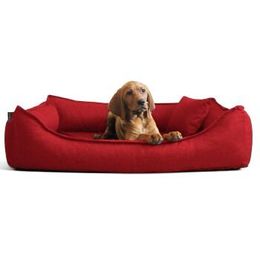 tierlando DONALD ORTHO Hundebett Anti Haar M L XL XXL 80 100 120 150cm dunkelrot 1,5 m, 25 cm, 1 m