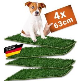 PfotenWunder&reg; 4x EASY-WASH-Ersatzrasen f&uuml;r Hundeklo, Hundetoilette f&uuml;r kleine & gro&szlig;e Hunde, 100% Festes Gras, Welpentoilette drinnen Welpenklo zuhause Gras Hundetoiletten Balkon Indoor WC Klo