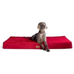 tierlando STUART ORTHO PLUS - Orthop&auml;dische Hundematte dunkelrot 1,2 m, 13 cm, 90 cm