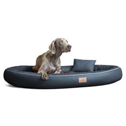 tierlando GILBERT ORTHO Soft LATEX - Orthop&auml;disches Hundebett aus Kunstleder schwarz/ graphit 85 cm, 13 cm, 65 cm