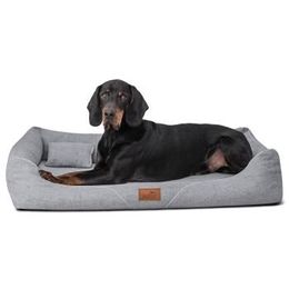 tierlando WILLIAM Couture - Orthop&auml;disches Hundebett schwarz/ graphit 1,1 m, 22 cm, 85 cm