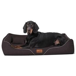 tierlando WILLIAM Couture - Orthop&auml;disches Hundebett braun 1,6 m, 22 cm, 1,1 m