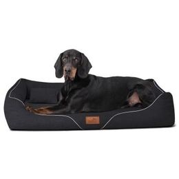tierlando WILLIAM Couture - Orthop&auml;disches Hundebett schwarz 1,3 m, 22 cm, 1 m