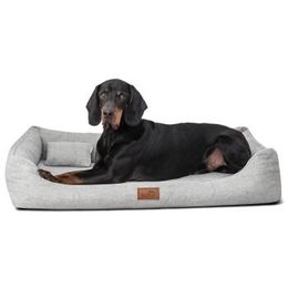 tierlando WILLIAM Couture - Orthop&auml;disches Hundebett hellgrau 1,6 m, 22 cm, 1,1 m
