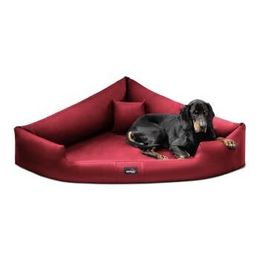tierlando TRIVIA - Orthop&auml;disches Eckhundebett dunkelrot 1,2 m, 25 cm, 1,2 m