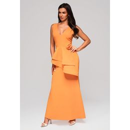 Ombre Abendkleid Damen Gr&ouml;&szlig;e 40 orange Winterkleid
