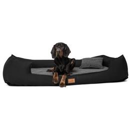 tierlando &reg; Nonplusultra LINUS orthop&auml;disches Hundebett Visco PLUS Kunstleder schwarz 1,6 m, 25 cm, 1,1 m