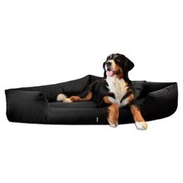 tierlando &reg; TRIVIA | Orthop&auml;disches Eckhundebett Polyester Hundebett Dreieckbett schwarz 1 m, 25 cm, 1 m