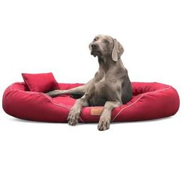 tierlando TIFFANY Couture - Orthop&auml;disches Hundebett dunkelrot 1,45 m, 20 cm, 1,05 m