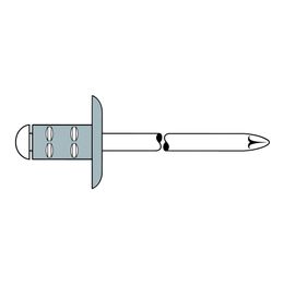Gesipa PolyGrip Mehrbereichsschaft-Blindniete Alu/A 2 K 16 4,8 x 25 S (1433900)