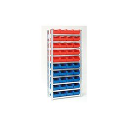 Regalwerk BERT Sichtlagerkastenregal Anbaufeld HxBxT 2000 x 875 x 400 (B3-80027-K)
