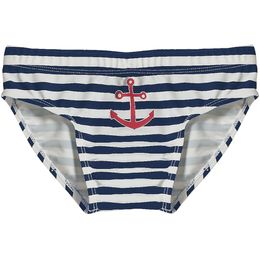Playshoes Badehose Jungen Gr&ouml;&szlig;e 98/104 blau / wei&szlig;