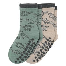 Topolino 2 Paar Jungen Stoppersocken mit Dino-Motiven