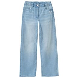 Yigga M&auml;dchen Wide-Leg-Jeans mit Stickerei