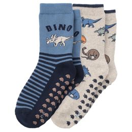 Topolino 2 Paar Jungen Stoppersocken mit Dino-Motiven