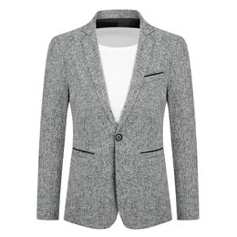 YOUTHUP Suit Jacket male Grey size 3XL