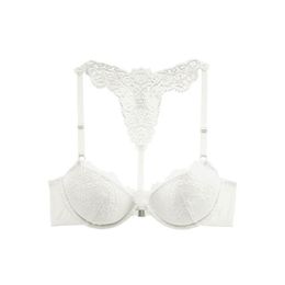 Lascana Push-up-BH 'Melissa' beige Gr. 85B. Mit Spitze. Mit Herausnehmbaren Kissen und mit B&uuml;gel