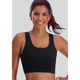 H.I.S. H.I.S Sport-Bustier schwarz Gr. XXL (46) f&uuml;r Damen. Ohne B&uuml;gel. Nachhaltig.