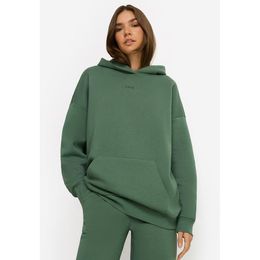 LSCN BY LASCANA Hoodie 'LSCNSandblack' gr&uuml;n Gr. 40/42 f&uuml;r Damen. Ohne Ausschnitt und Logodruck. Bequem. Nachhaltig.
