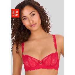 Lascana Balconette-BH 'Samara' rot Gr. 85B. Mit B&uuml;gel