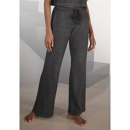 Lascana Homewearhose mehrfarbig Gr. 32/34 f&uuml;r Damen. Mit Bindeband. Bequem