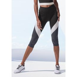 active by Lascana LASCANA ACTIVE Caprileggings mehrfarbig Gr. XS (32/34) f&uuml;r Damen. Mit Logodruck. Figurbetont. Nachhaltig.