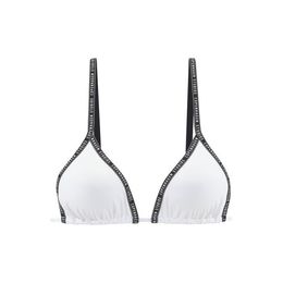 Copenhagen Studios Triangel-Bikini-Top 'Cody' wei&szlig; Gr. 40 Cup C/D. Mit Logoschriftzug. Ohne B&uuml;gel. Nachhaltig.