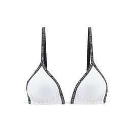 Copenhagen Studios Triangel-Bikini-Top 'Cody' wei&szlig; Gr. 38 Cup C/D. Mit Logoschriftzug. Ohne B&uuml;gel. Nachhaltig.