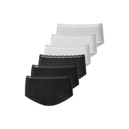 VIVANCE BY LASCANA H&uuml;ftpanty beige Gr. 32/34 f&uuml;r Damen. Mit Spitzenkante. Nachhaltig.