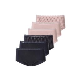 VIVANCE BY LASCANA H&uuml;ftpanty pink Gr. 44/46 f&uuml;r Damen. Mit Spitzenkante. Nachhaltig.