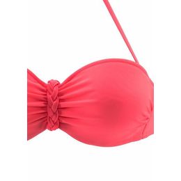 Buffalo Set: B&uuml;gel-Bandeau-Bikini 'Zopf' orange Gr. 36 Cup E. Mit B&uuml;gel Und Mit St&auml;bchen