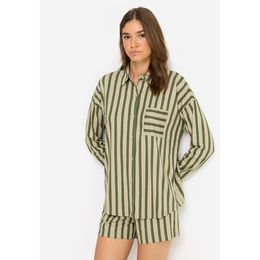 LSCN BY LASCANA Shorty mehrfarbig Gr. 36/38 f&uuml;r Damen. Mit Markenlabel, Allover-Druck. Oversize. Nachhaltig.