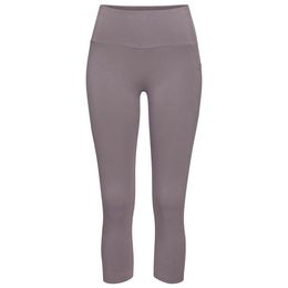 active by Lascana LASCANA ACTIVE 3/4-Leggings violett Gr. 32/34 f&uuml;r Damen. Mit Logodruck. K&ouml;rpernah. Nachhaltig.