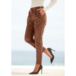 Lascana Schlupfhose braun Gr. 40 f&uuml;r Damen. Figurumspielend