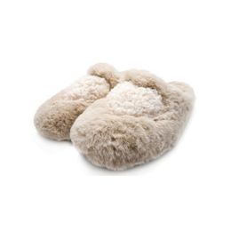 THIES Pantolette 'THIES 1856 Rec Teddy Heart Slipper' Damen Gr&ouml;&szlig;e 40 beige