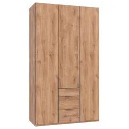 Kleiderschrank wimex "New York", braun (plankeneichefarben), B:135cm H:236cm T:58cm, Schr&auml;nke, Kleiderschrank, wahlweise 208 oder 236cm hoch
