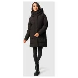 Winterjacke Marikoo "Karumikoo XVI", Damen, Gr. L, schwarz, Obermaterial: 100% Polyester; Futter: 100% Polyester; Wattierung: 100% Polyester; &Auml;rmelfutter: 100% Polyester, Jacken Winterjacke, mit gro&szlig;er Kapuze
