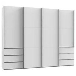 Schwebet&uuml;renschrank wimex "Level by fresh to go", wei&szlig;, B:300cm H:236cm T:65cm, Schr&auml;nke, Schwebet&uuml;renschrank, mit Synchron&ouml;ffnung