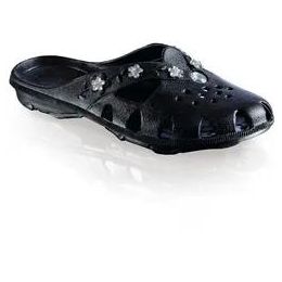 Fashy Badepantolette, Damen, Gr. 41, schwarz, Gummi, Basic, Schuhe Badeschuh Clog