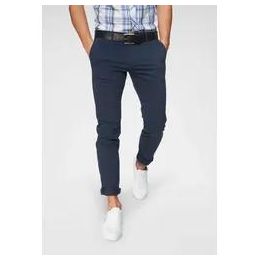 Jack & Jones Chinohose JACK & JONES "JJIMARCO mit Badge und hohem Tragekomfort", Herren, Gr. 32, L&auml;nge 34, blau (navy), Obermaterial: 98% Baumwolle, 2% Elasthan, unifarben, schmal lang, Hosen Chinohose, unifarben, modisch, slim fit, Baumwollmischung