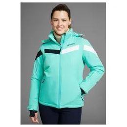 Winterjacke Maier Sports "Damen Jacke wattiert", Damen, Gr. 50, gr&uuml;n (electric gr&uuml;n), Obermaterial: 100% Polyester, Windstopperb&uuml;ndchen mit verstellbarem Klettverschluss, Jacken Winterjacke, Wasser & winddicht & atmungsaktiv in gro&szlig;en Gr&ouml;&szlig;en