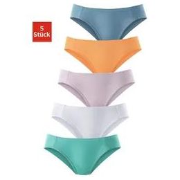 Bikinislip Petite Fleur, Damen, Gr. 42, bunt (mint, wei&szlig;, flieder, apricot, hellblau), Piqu&eacute;, Obermaterial: 95% Baumwolle, 5% Elasthan, unifarben, k&ouml;rpernah, Unterhosen, aus weicher Pikee-Qualit&auml;t